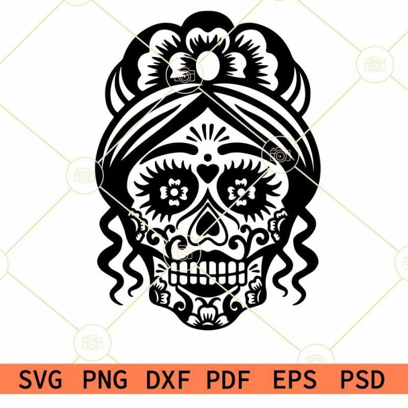 Halloween Celestial Woman Skull SVG, Skull Girl SVG, Woman skull svg ...