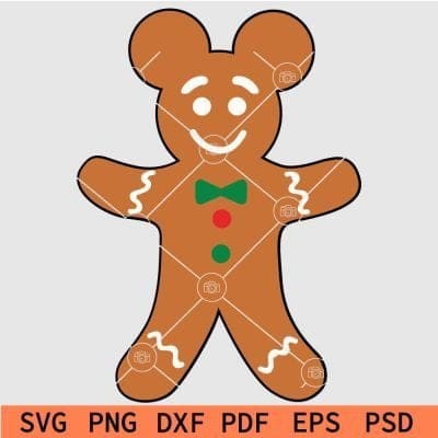 Ginger bread Mickey svg, Mickey Mouse ginger bread SVG, Disney Ginger Bread