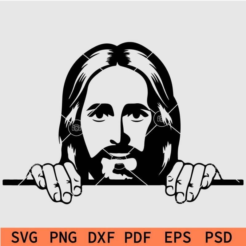 Jesus Peeking svg, Jesus vector svg, peeking jesus svg, christianity svg
