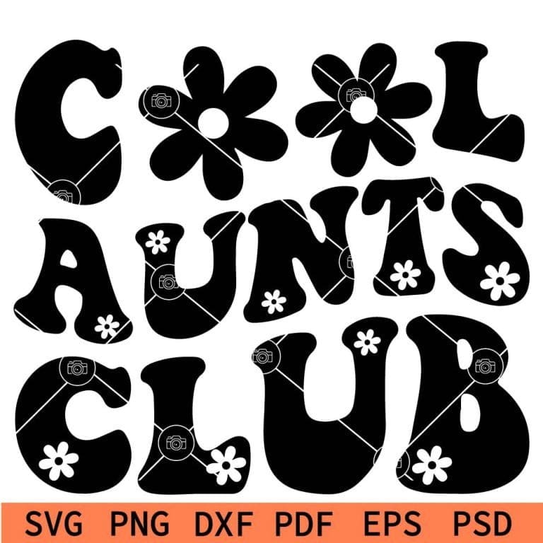 cool aunts club svg, aunts wavy design svg, cool aunts svg, best auntie svg