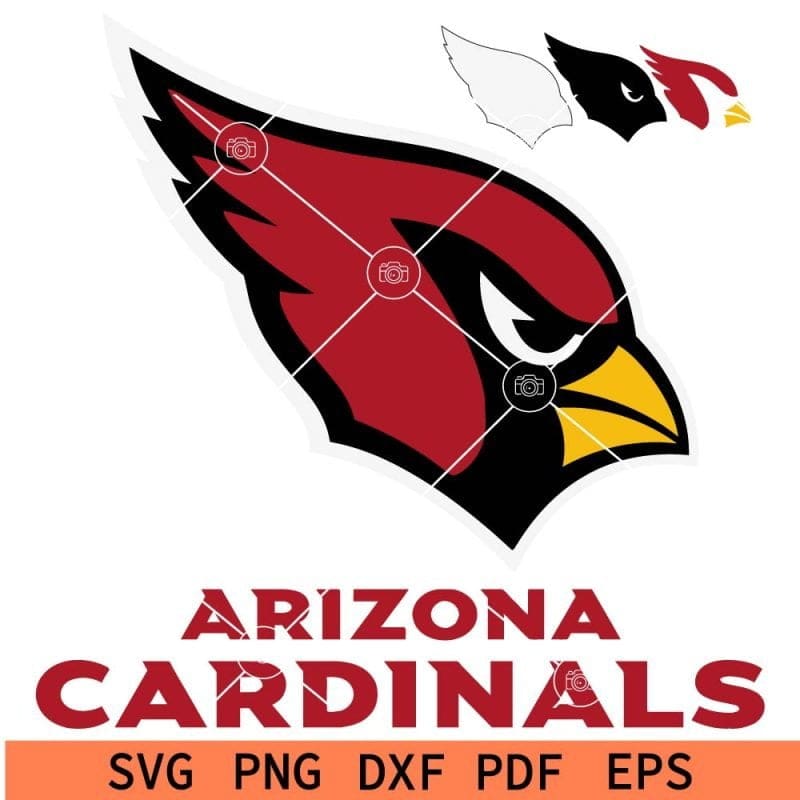 Arizona Cardinals Logo with name layered svg, The Cadinals SVG ...
