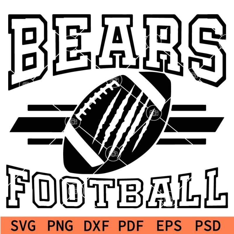 Bears Football SVG, Chicago Bears Football SVG, The Bears SVG