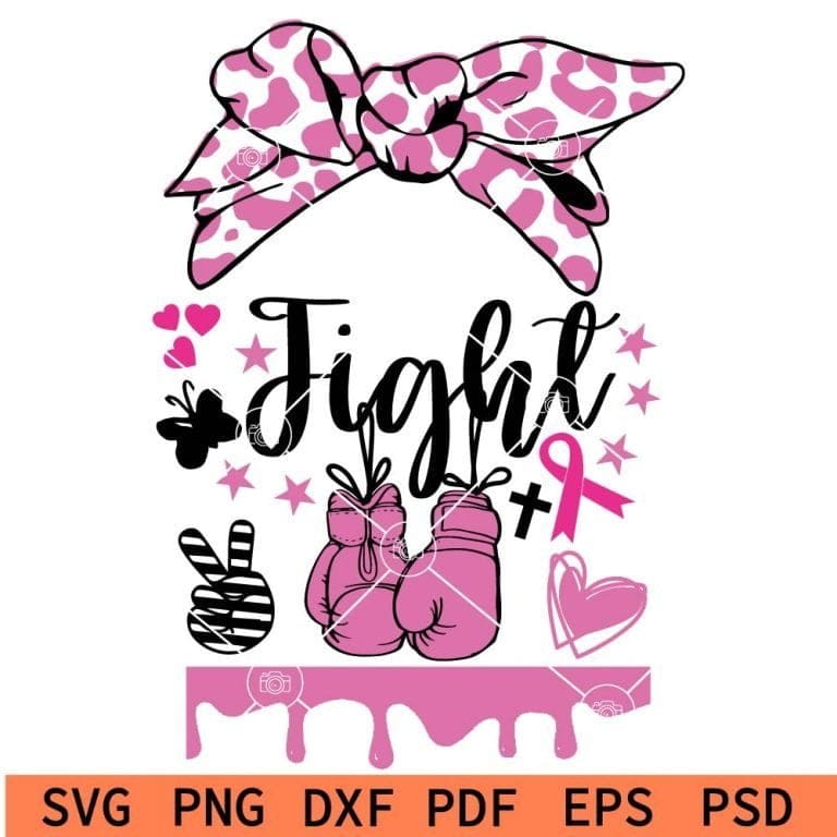 No body fights alone SVG, Cancer Awreness Ribbon SVG, Pink Ribbon SVG ...