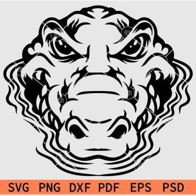 Cayman Crocodile Peeking in Swamp svg, Alligator Clipart svg, Wild ...