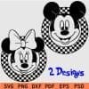 Checkered Mickey Minnie SVG, Checkered Disney Bundle SVG, Disney Ears ...