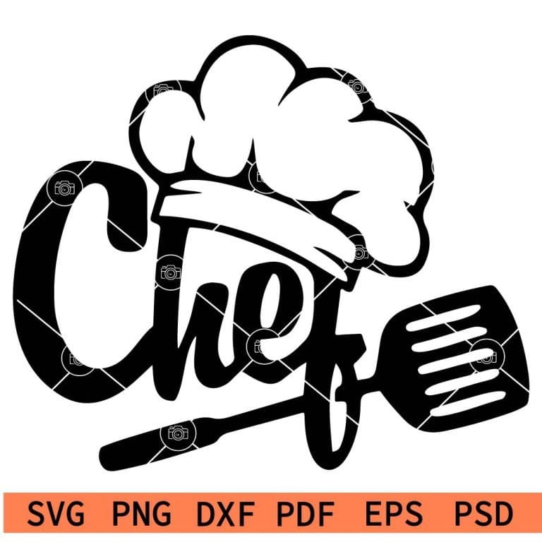 Chef logo svg, Chef Life SVG, Chef Hat and frying Spoon SVG - SVG Docker
