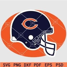 Chicago Bears Helmet svg, Chicago Bears Football SVG, The Bears SVG ...