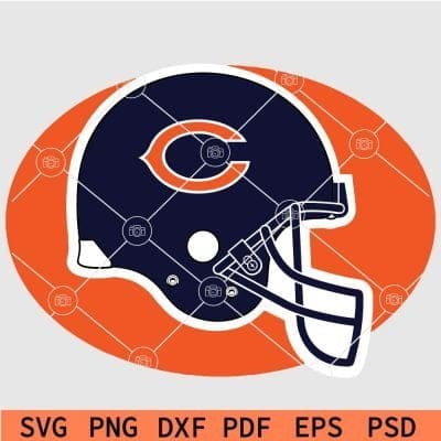 Chicago Bears Helmet svg, Chicago Bears Football SVG, The Bears SVG ...