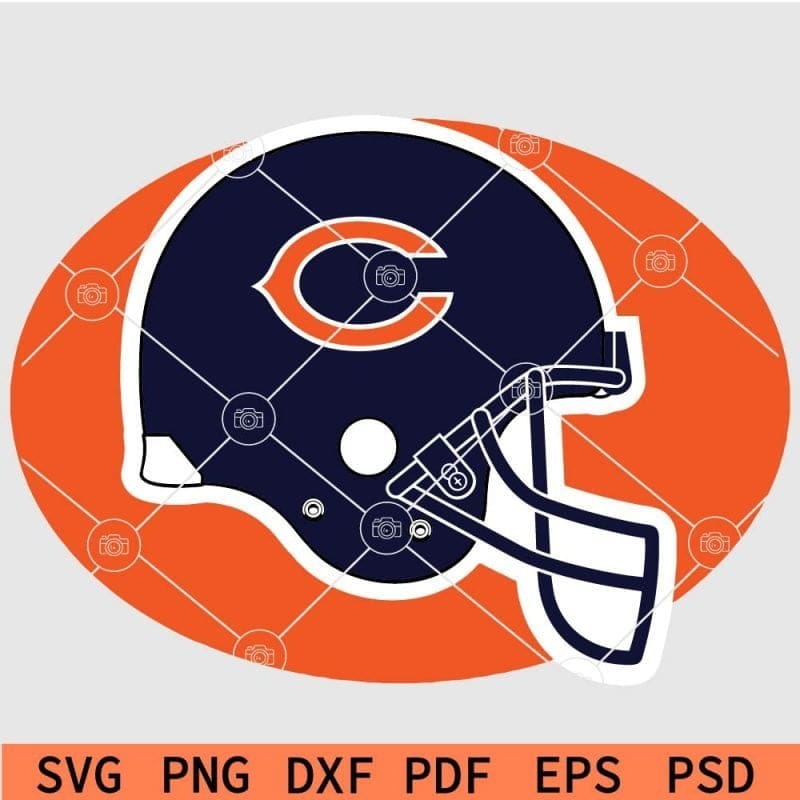 Chicago Bears Helmet svg, Chicago Bears Football SVG, The Bears SVG ...