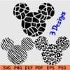 Disney Animal Prints Bundle SVG, Disney Leopard Prints SVG, Mickey ...