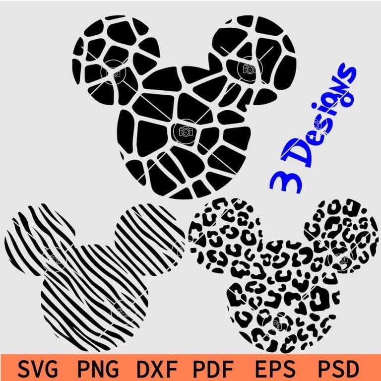 Disney Animal Prints Bundle SVG, Disney Leopard Prints SVG, Mickey ...