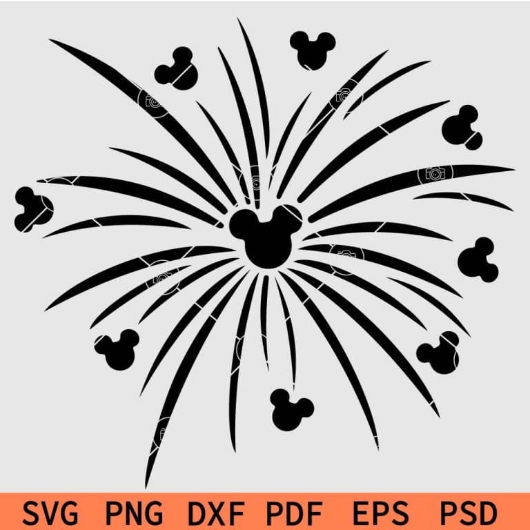 Mickey Head Fireworks SVG, Fireworks Mickey SVG, Disney Fireworks SVG ...