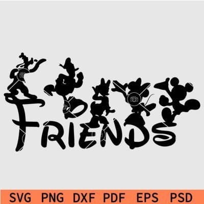 Disney Friends Svg, Mickey Friends Svg, Minnie Friends SVG, Friends ...