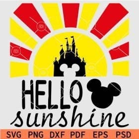 Disney Hello Sunshine Svg, Hallo Sunshine Mickey SVG, Hallo Sunshine ...