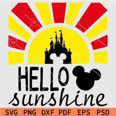 Disney Hello Sunshine Svg, Hallo Sunshine Mickey SVG, Hallo Sunshine ...