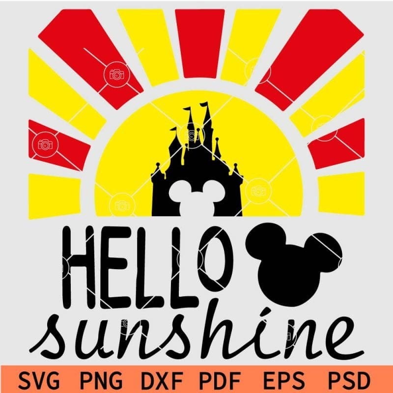 Disney Hello Sunshine Svg, Hallo Sunshine Mickey SVG, Hallo Sunshine ...