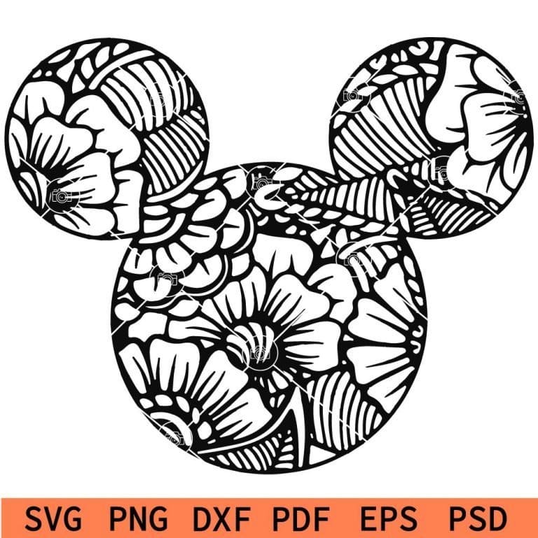 Mickey Head Mandala SVG, Disney Mandala SVG, Mickey Mouse mandala SVG
