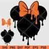 Dripping Minnie SVG, Dripping Disney head SVG, Minnie Head Dripping SVG ...