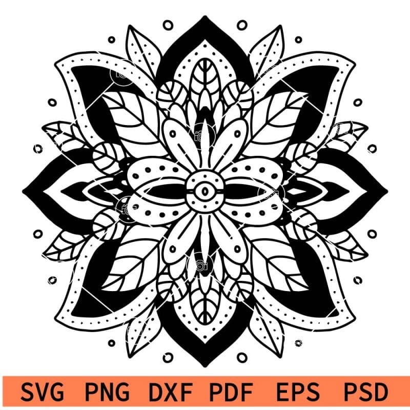 Flower Mandala SVG, Floral Mandala SVG, Flower SVG