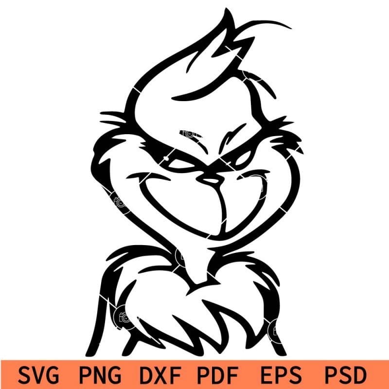 Mumming Grinch SVG, Smiling Grinch SVG, Merry Grinchmas SVG
