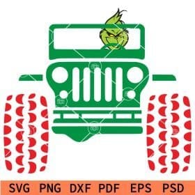 Grinch driving Jeep SVG, Grinch Jeep svg, Jeep Grinch SVG