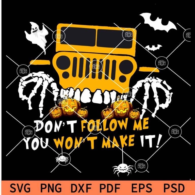 Halloween jeep don't follow me you wont make it svg, Skeleton bones ...