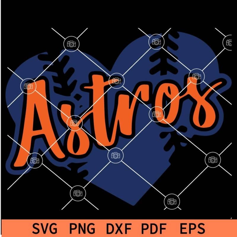 Astros Baseball Heart Symbol SVG, Astros baseball svg, Houston Astros ...