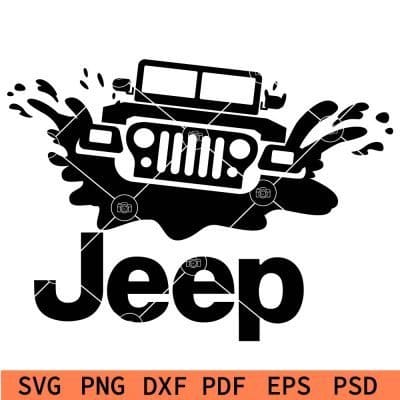 Jeep Splash SVG, Distressed jeep front SVG, Splash jeep SVG
