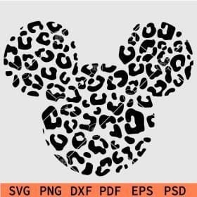 Disney Leopard Prints SVG, Mickey Leopard Prints SVG, Disney Animal ...