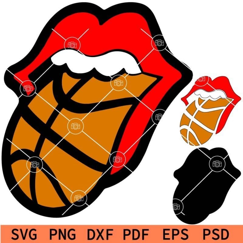Luscious Lips Basketball layered svg, Basketball Luscious Lips svg ...