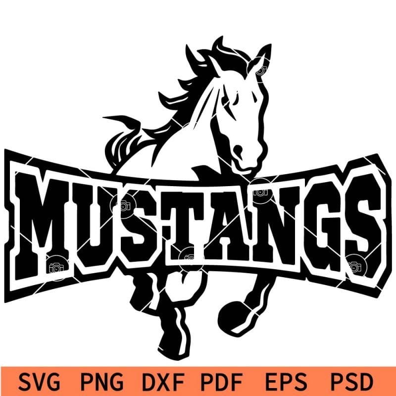 Mustangs Sports SVG, Team Mustang SVG, Mustangs Logo SVG