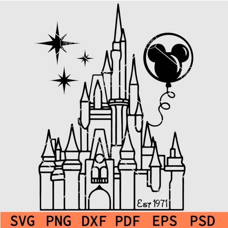 Disney Castle SVG, Mickey Castle SVG, Minnie Castle SVG, Disney Magical ...