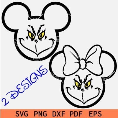 Disney Grinch Bundle SVG, Mickey Minnie Grinch Bundle SVG, Disney ...