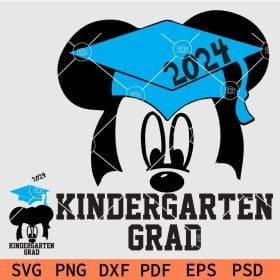 Mickey Kindergarten Grad 2024 svg, Kindergarten Grad Mickey 2024 SVG ...