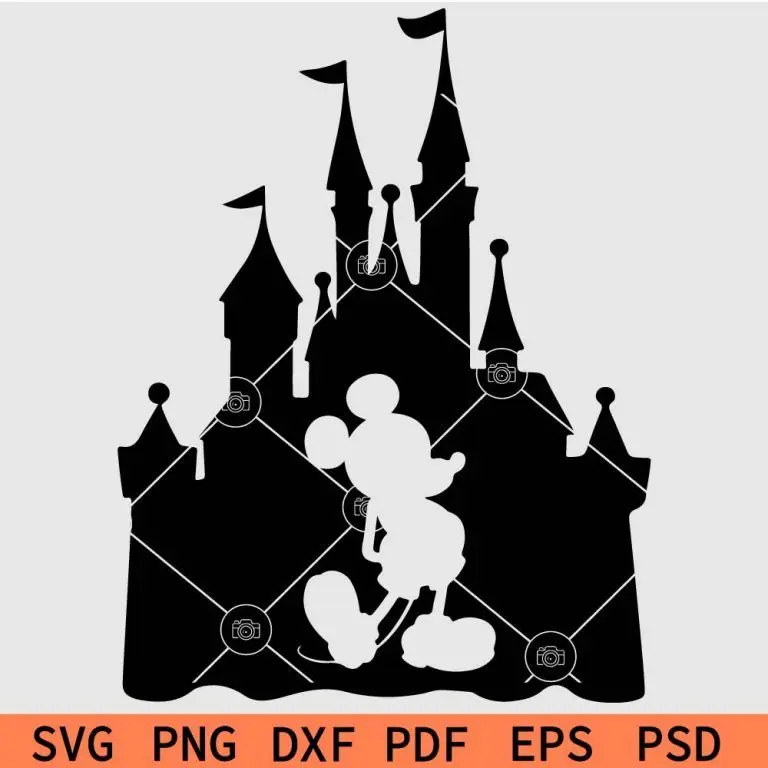 Mickey Mouse Inside Magical Castle Svg, Disney Magical Castle SVG