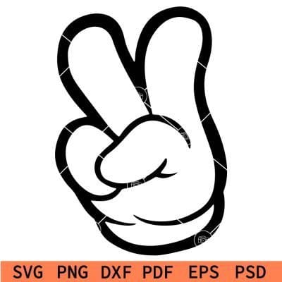 Mickey Mouse Peace Sign SVG, Minnie Mouse Peace Sign SVG, Disney Peace ...