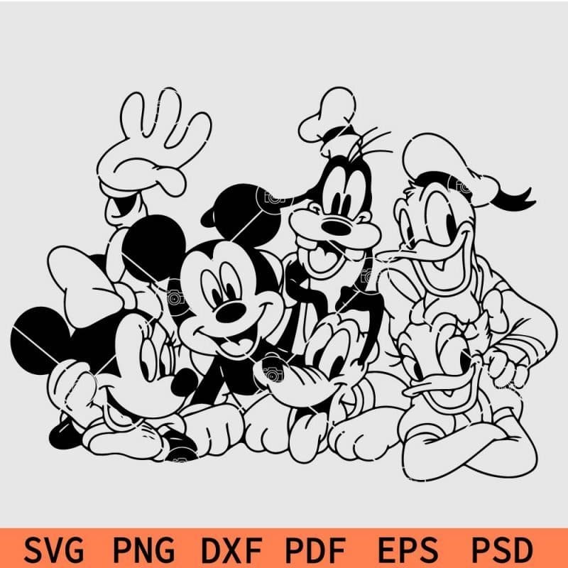 Mickey and Friends SVG, Disney Family SVG, Mickey Squad SVG, Minnie ...