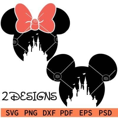 Mickey and Minnie Magical Castle SVG, Mickey Head Magical Castle SVG ...