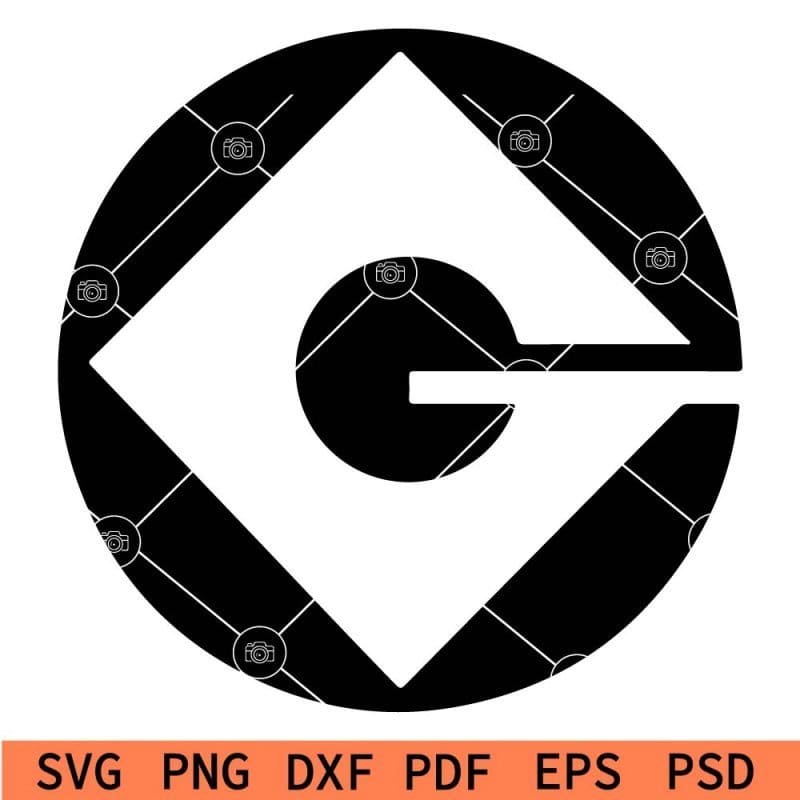 Minion Gru G Logo Svg, Black Minion Gru G Logo Svg
