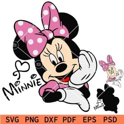 Minnie Signature Layered SVG, Disney Signature SVG, Minnie Love SVG