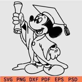 MIckey Mouse Graduation SVG, Minnie Mouse Graduation SVG, Disney ...