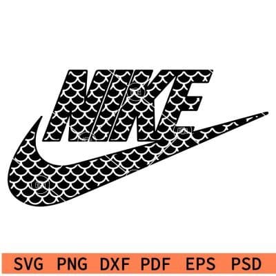 Nike Mermaid Fish Scale SVG, Official NIKE Logo SVG, Mermaid Scale Nike svg