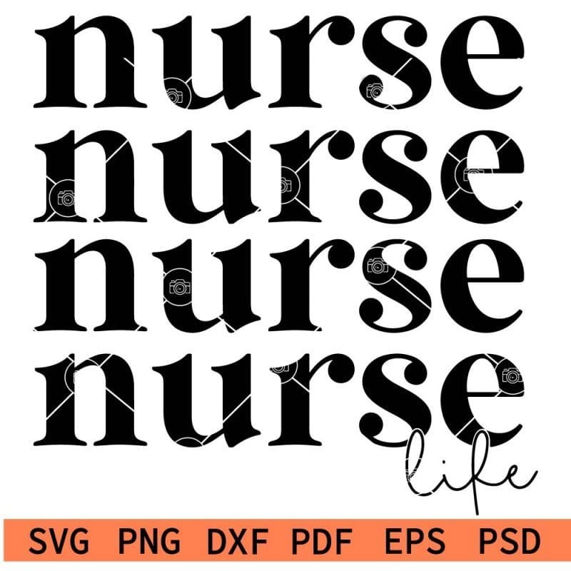 Stacked Nurse SVG, Nurse Life stacked SVG, Paramedic SVG