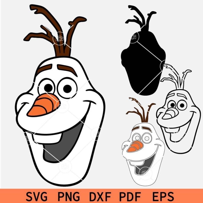 Layered Disney Olaf SVG, Olaf Layered Svg, Frozen Disney Olaf Svg