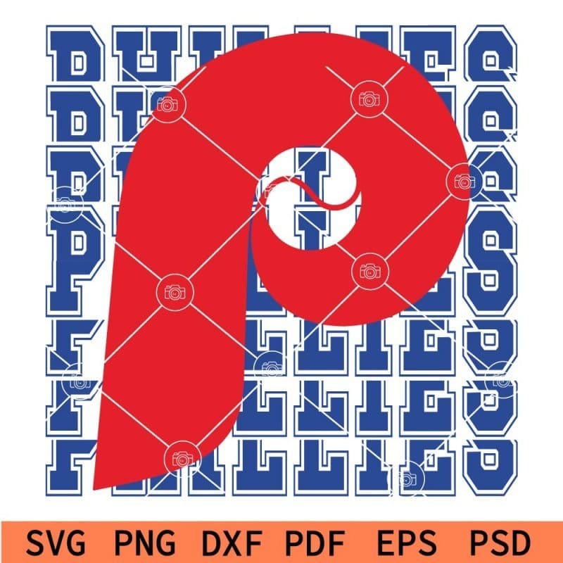 Phillies Stacked SVG, Phillies Logo SVG, Philadelphia Phillies Logo SVG