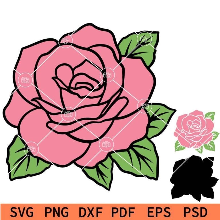 Layered Rose Flower svg, Red Rose svg, Flower svg