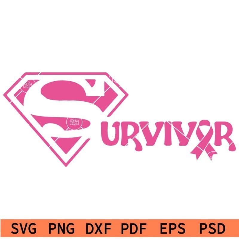 Cancer Survivor SVG, Super Woman Logo Cancer Awareness SVG, Superwoman ...