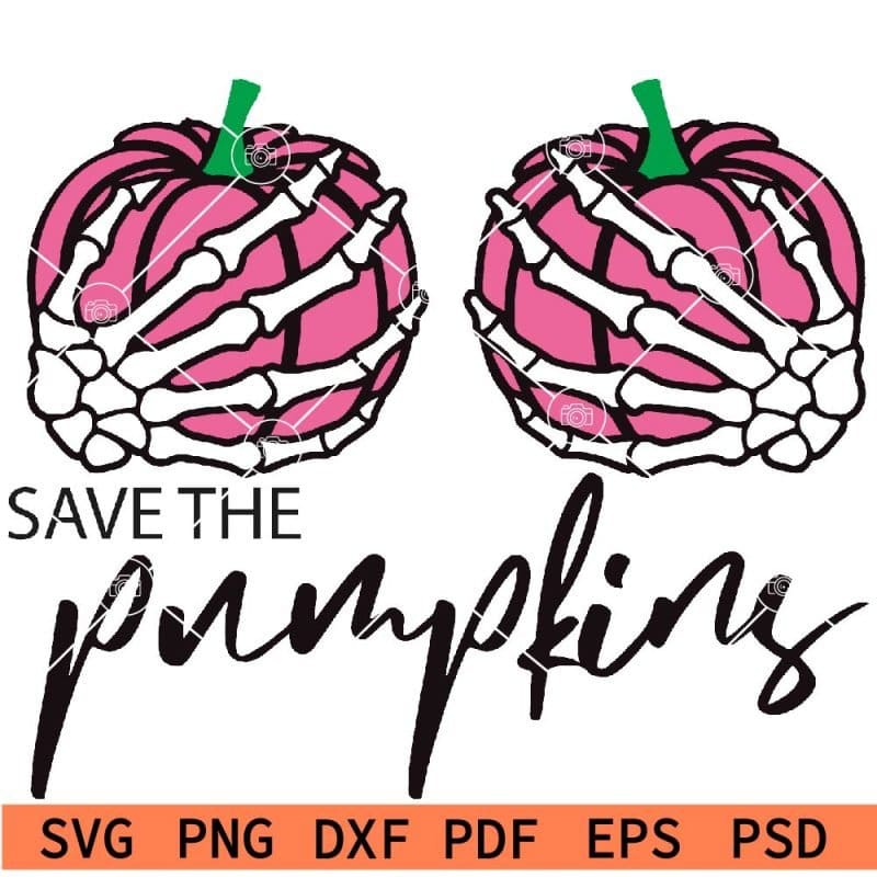 Save the pumpkins svg, Skeleton Hands and Pumpkins SVG, Halloween ...