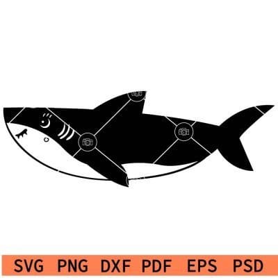 Black Shark SVG, Shark Vector SVG
