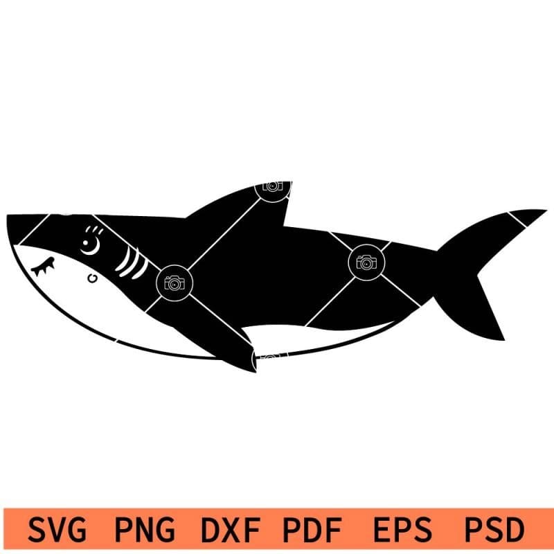 Black Shark SVG, Shark Vector SVG
